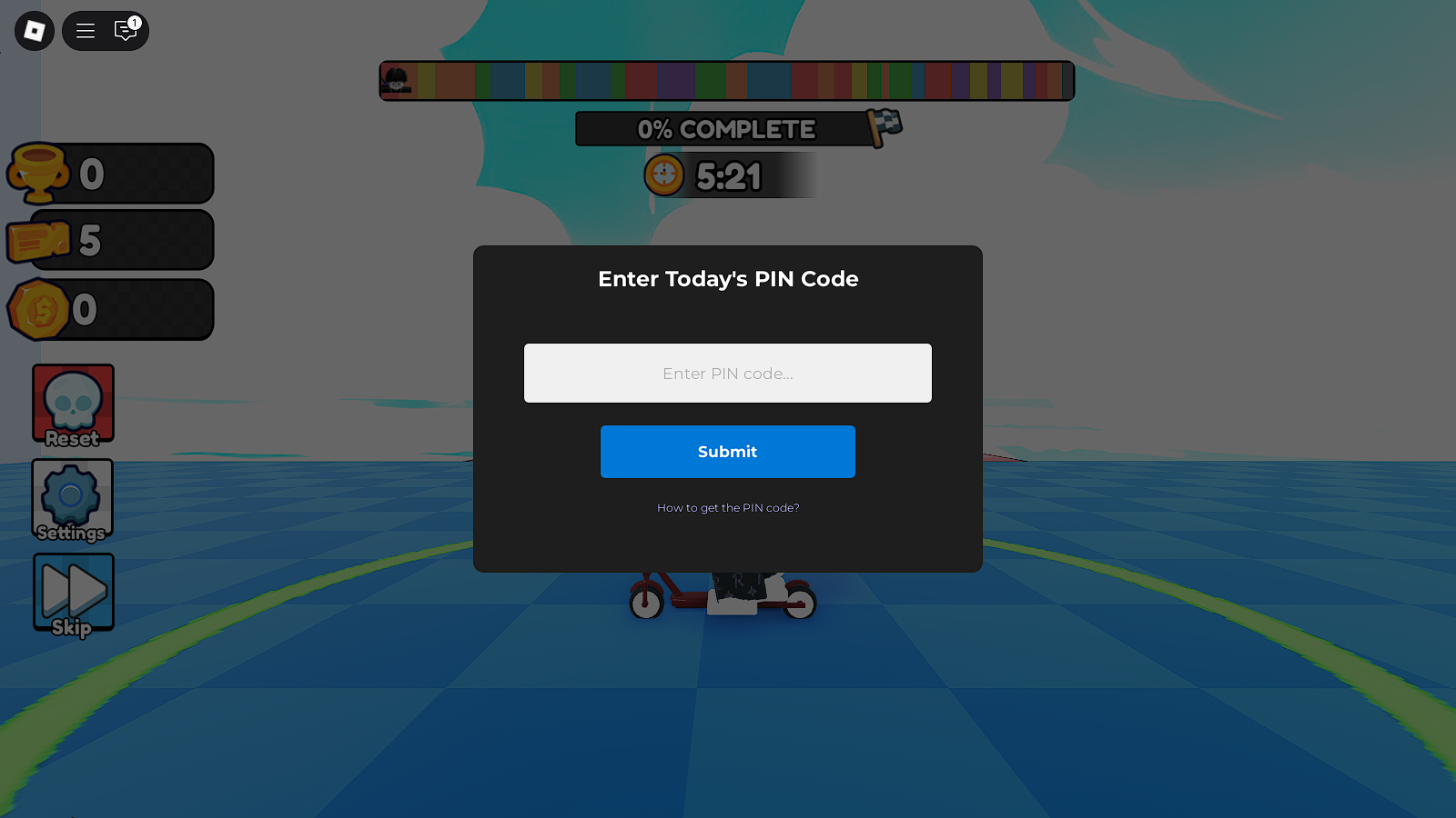 Scooter Obby on Roblox – Claim Daily PIN Codes » Apkguide
